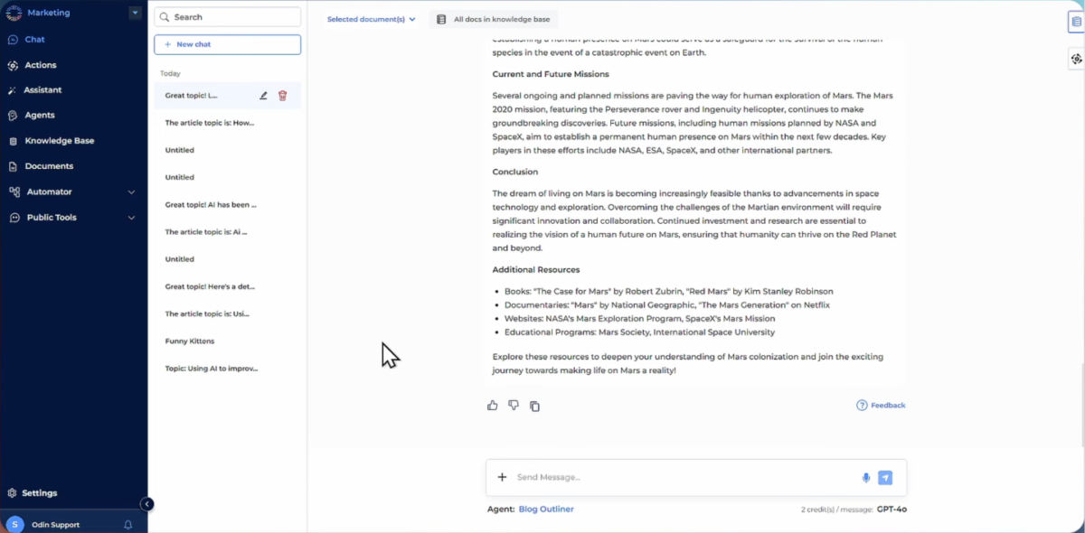 Odin AI Task Automator: Simplifying Multi AI Agent Workflows