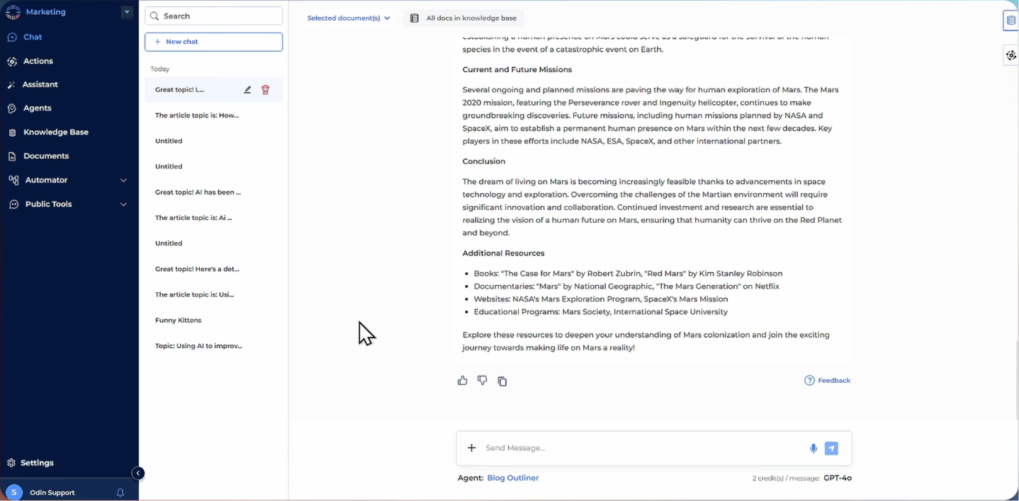 Odin AI Task Automator: Simplifying Multi AI Agent Workflows
