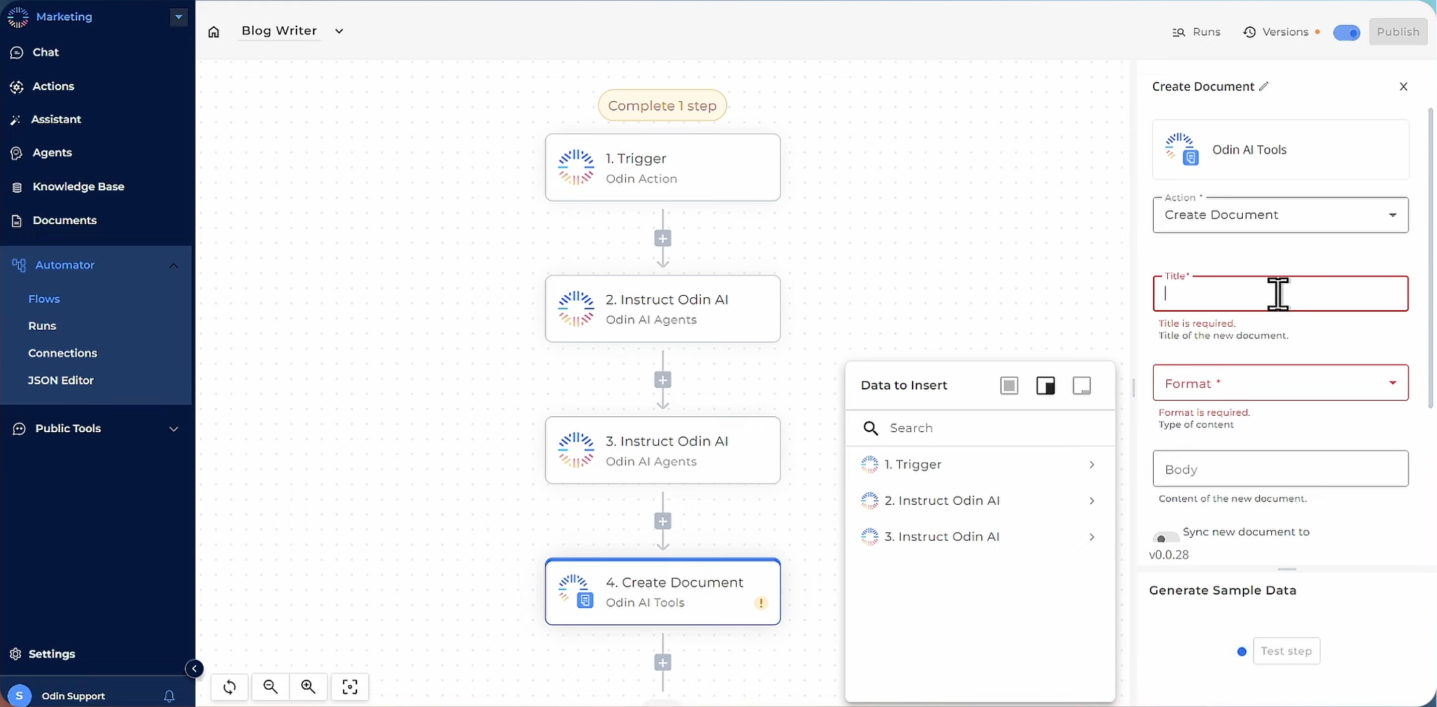 Odin AI Task Automator: Simplifying Multi AI Agent Workflows