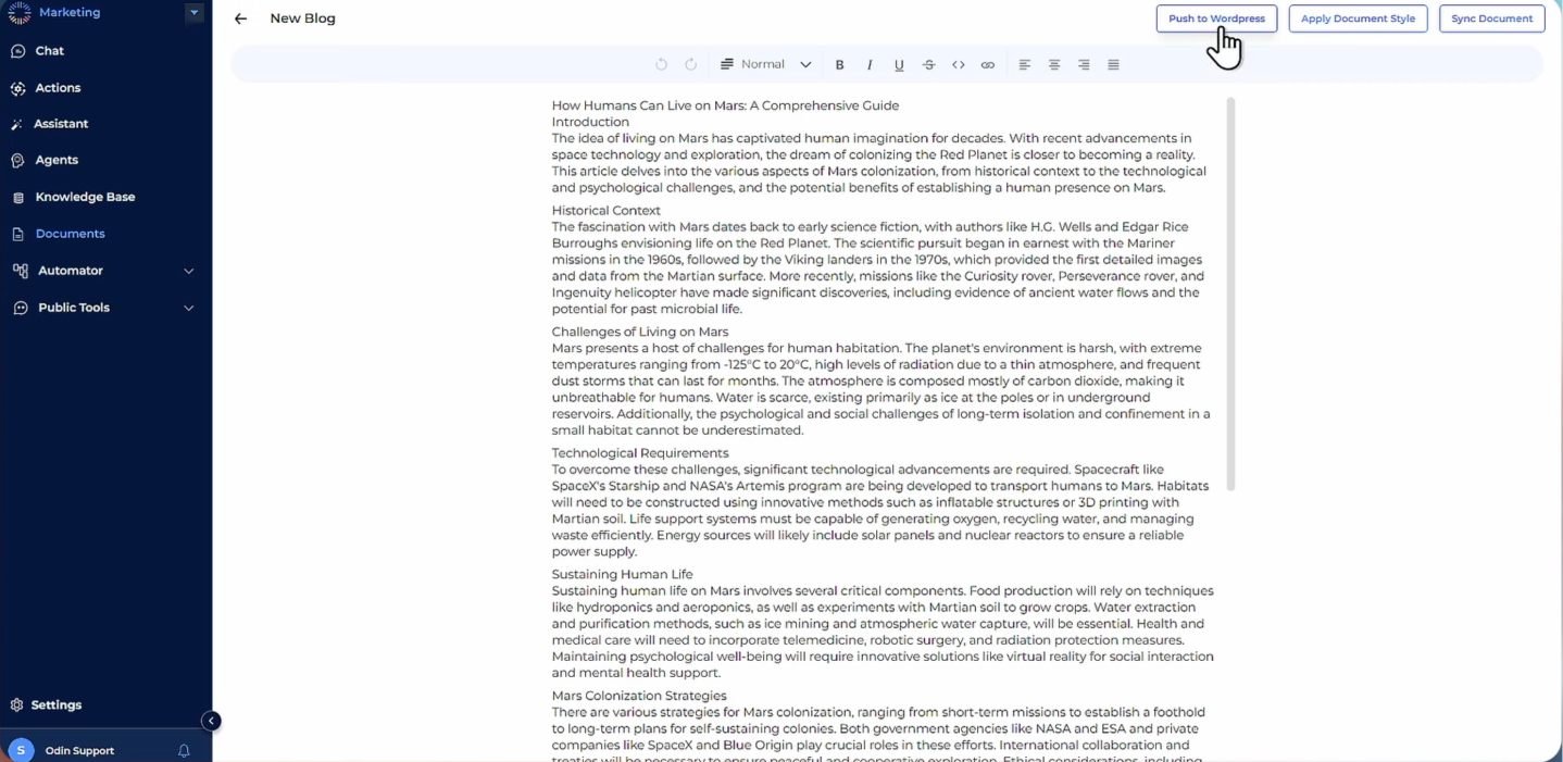 Odin AI Task Automator: Simplifying Multi AI Agent Workflows
